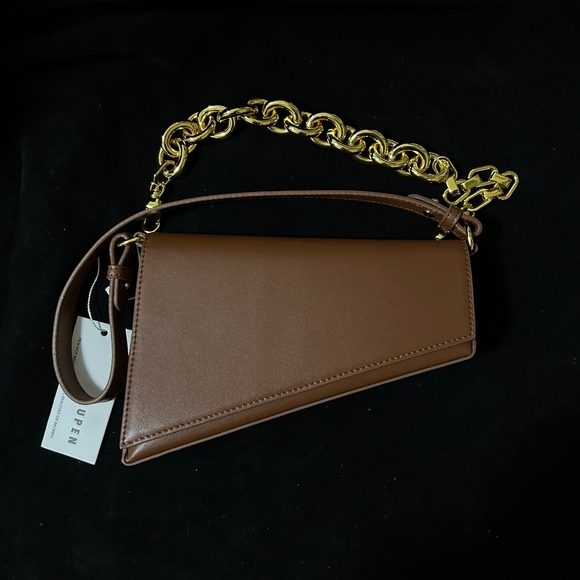 Aupen | Bags | Aupen Vegan Leather Shoulder Bag Purpose With Chain ...